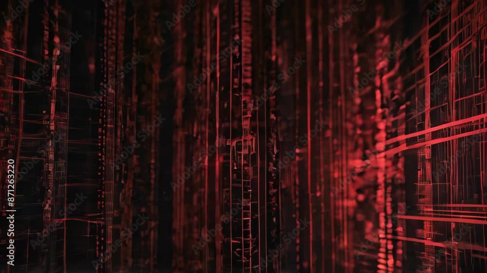 digital background red lines and patterns, resembling a futuristic ...