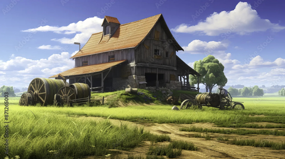 fantasy, farm, exterior, magic, nature, adventure Fantasy wallpaper ...