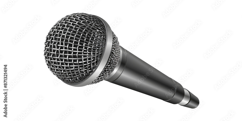 Vintage wireless speech microphone or mic cut out, isolated ...