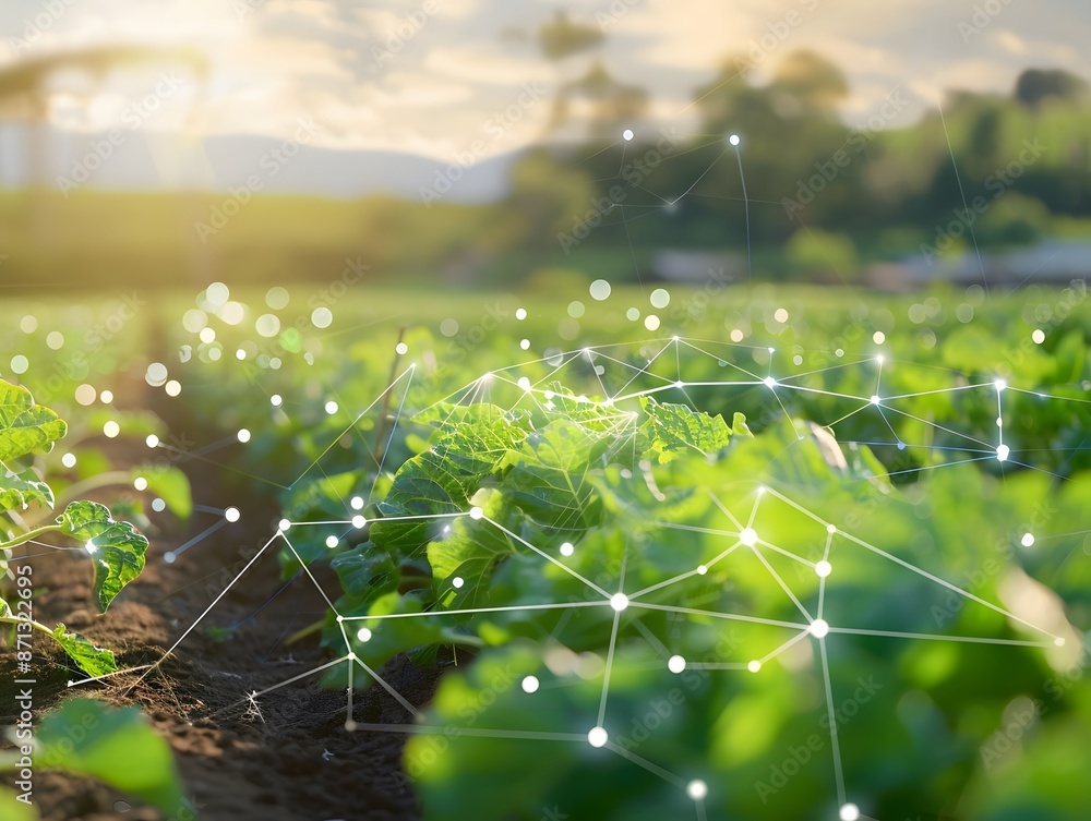 Smart farming technology monitoring crops in real time., clean ...