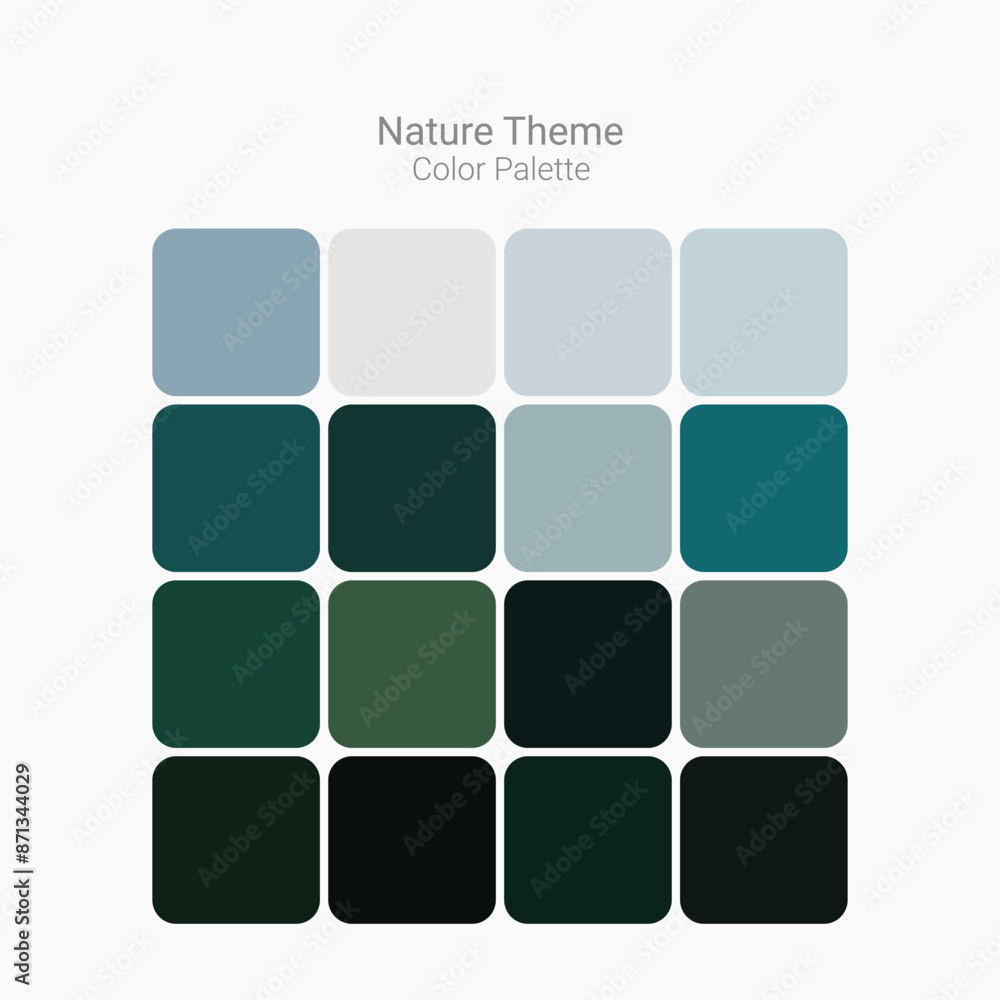 Set of bright color palette combination. Nature theme color palette for ...