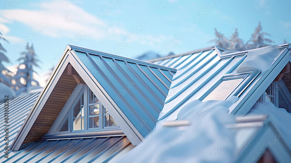 A close-up of a metal roofing waterproofing problem area with roof ...