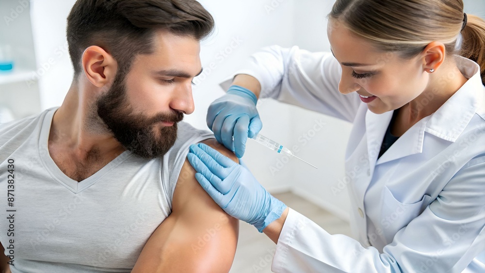 Doctor gives injection in underarm area to reduce armpit sweating ...