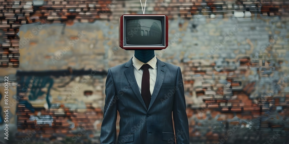 The Symbolism of a Man in a Suit with a TV Head Propaganda ...