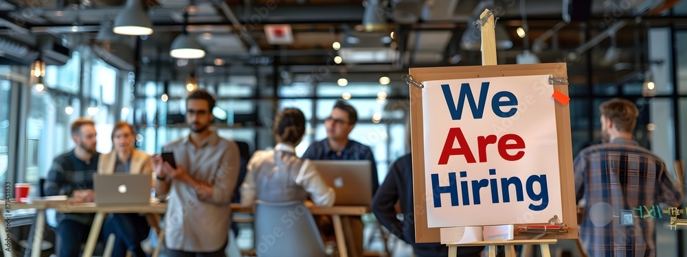 We Are Hiring Workplace Sign Advertising Open Positions and Recruitment ...
