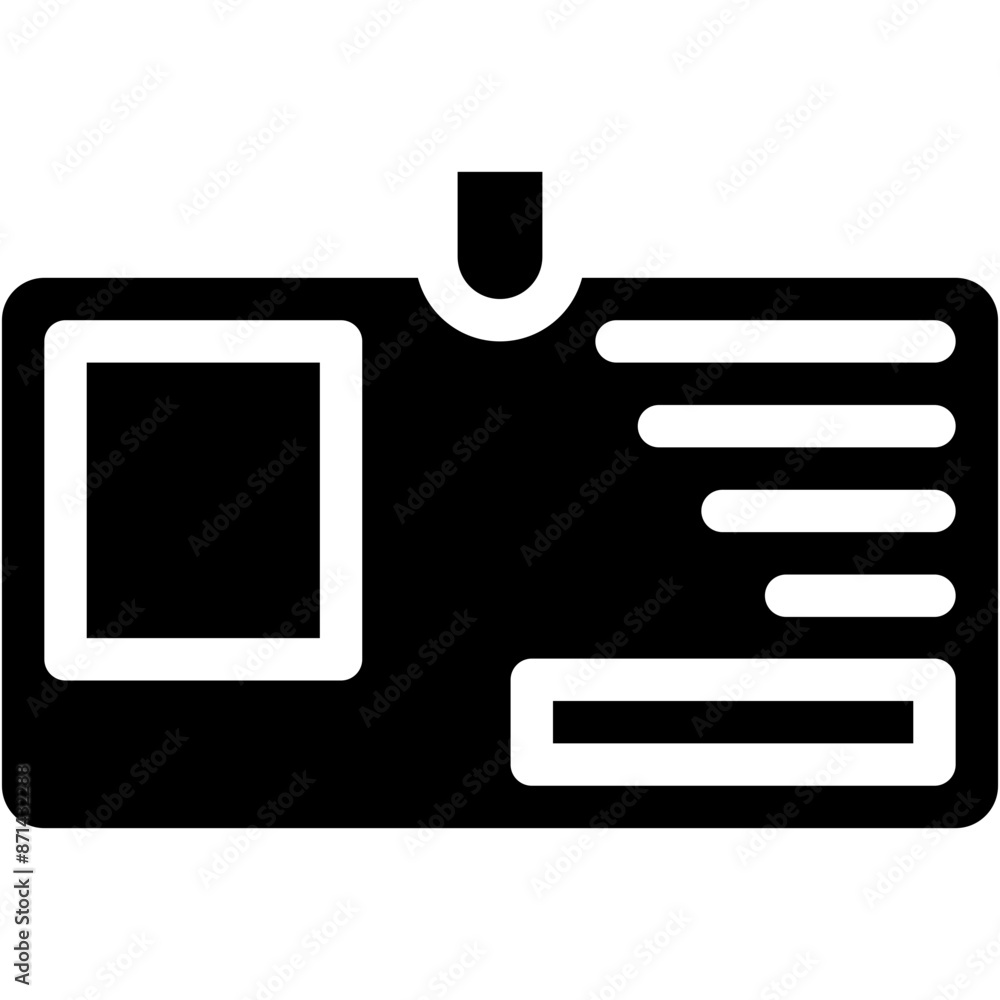 Vector Icon ID Card, Identification, User, Identity, Pass Stock Vector ...