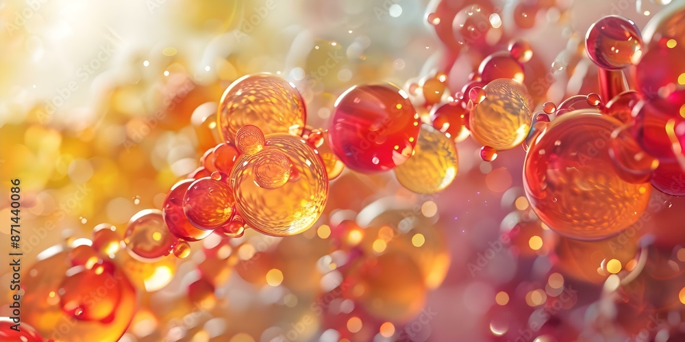 Realistic illustration of vitamin B12 molecular movement in the human ...