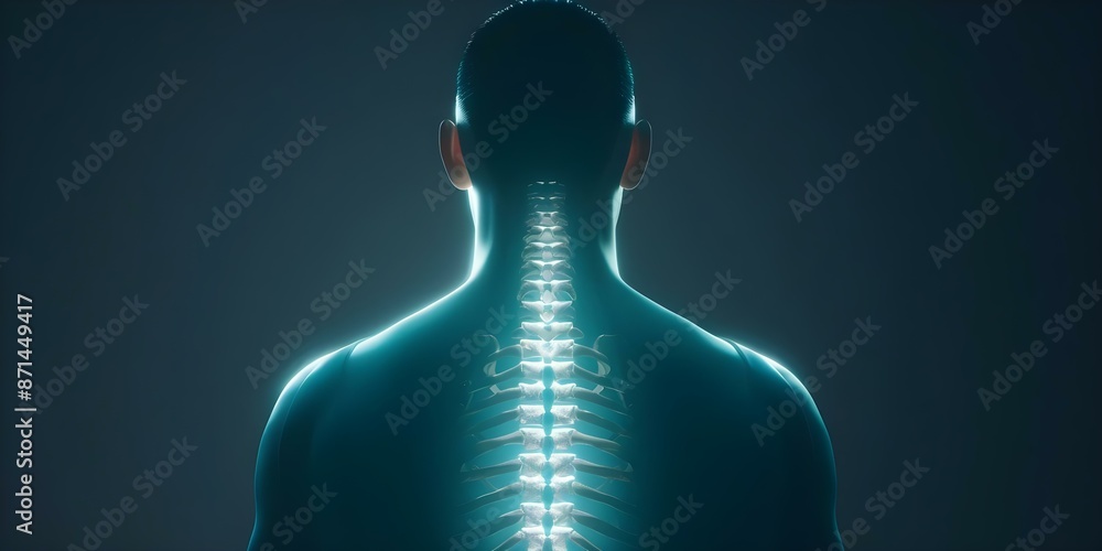 Visual Representation of Human Back with Illuminated Spine ...
