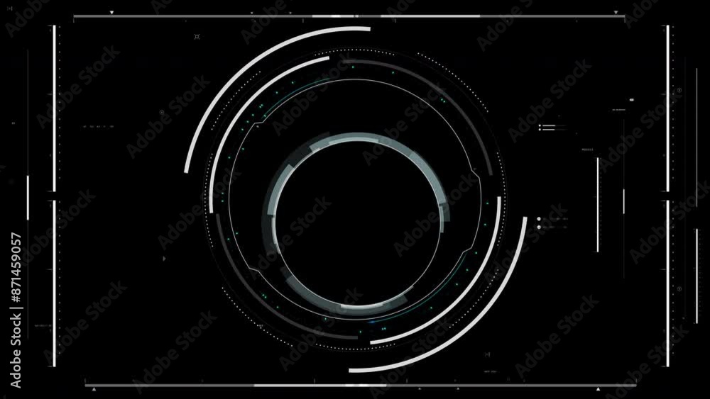 Universal Technology Line and frame Video overlay Futuristic HUD Head ...