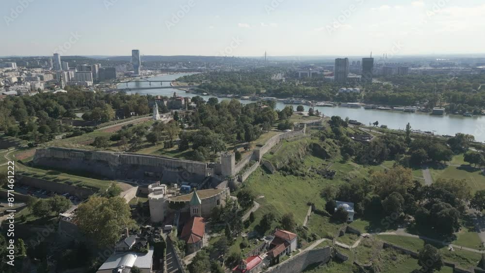 Captivating footage of Kalemegdan fort, a medieval structure and one of ...