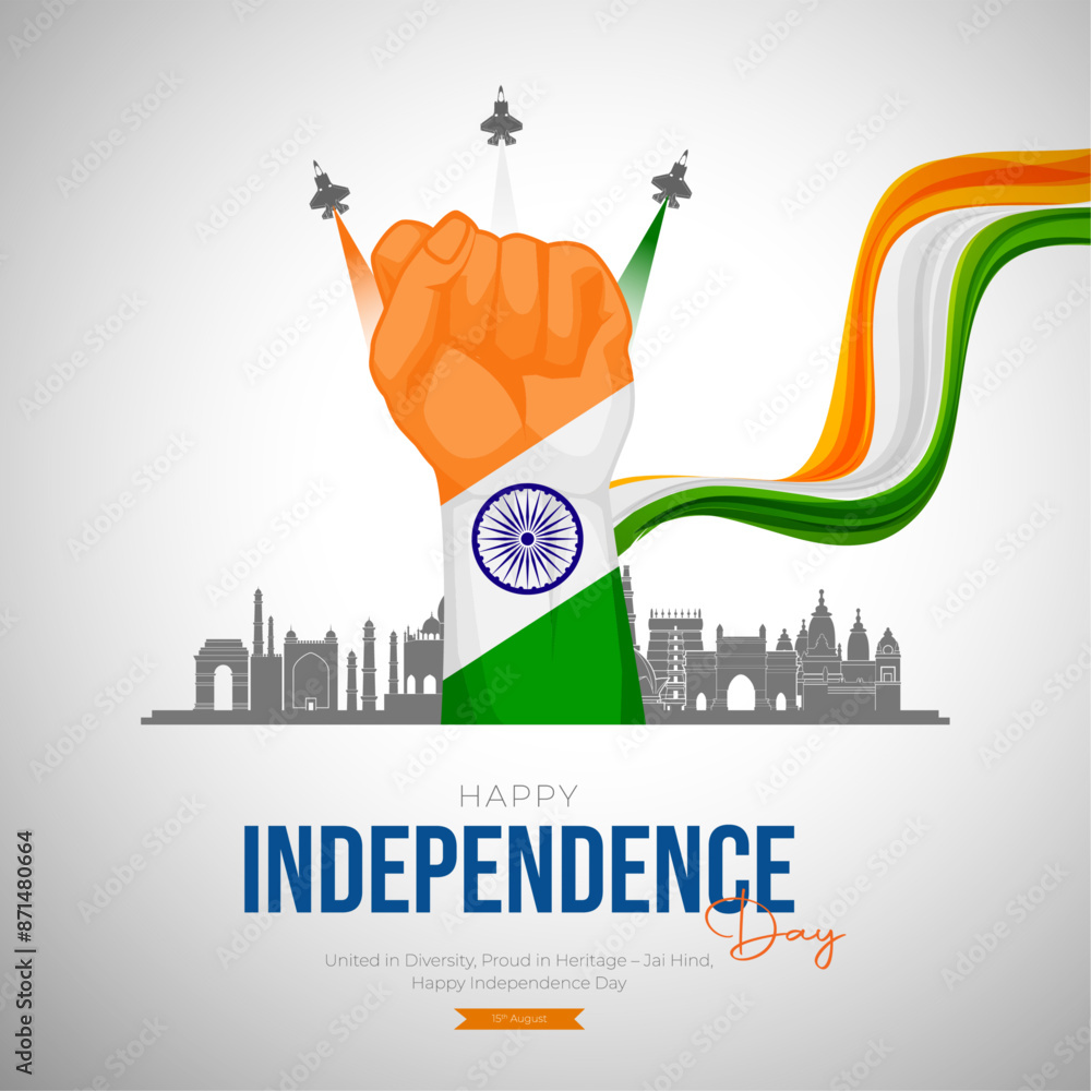 Happy Independence Day India Social Media Post and Flyer Template. 15 ...