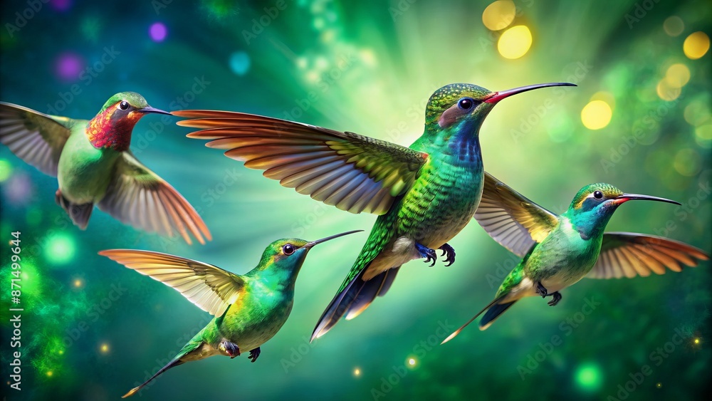 Vibrant green foliage background featuring a gorgeous set of five ...