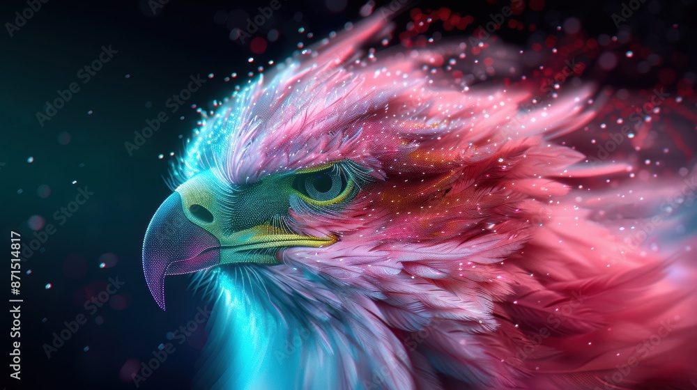 Abstract neon animal portraits that blend realism with artistic ...