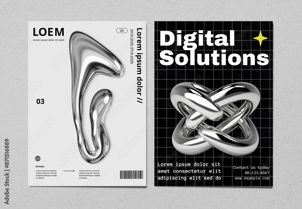 Chrome Poster Template CMYK Stock Template | Adobe Stock