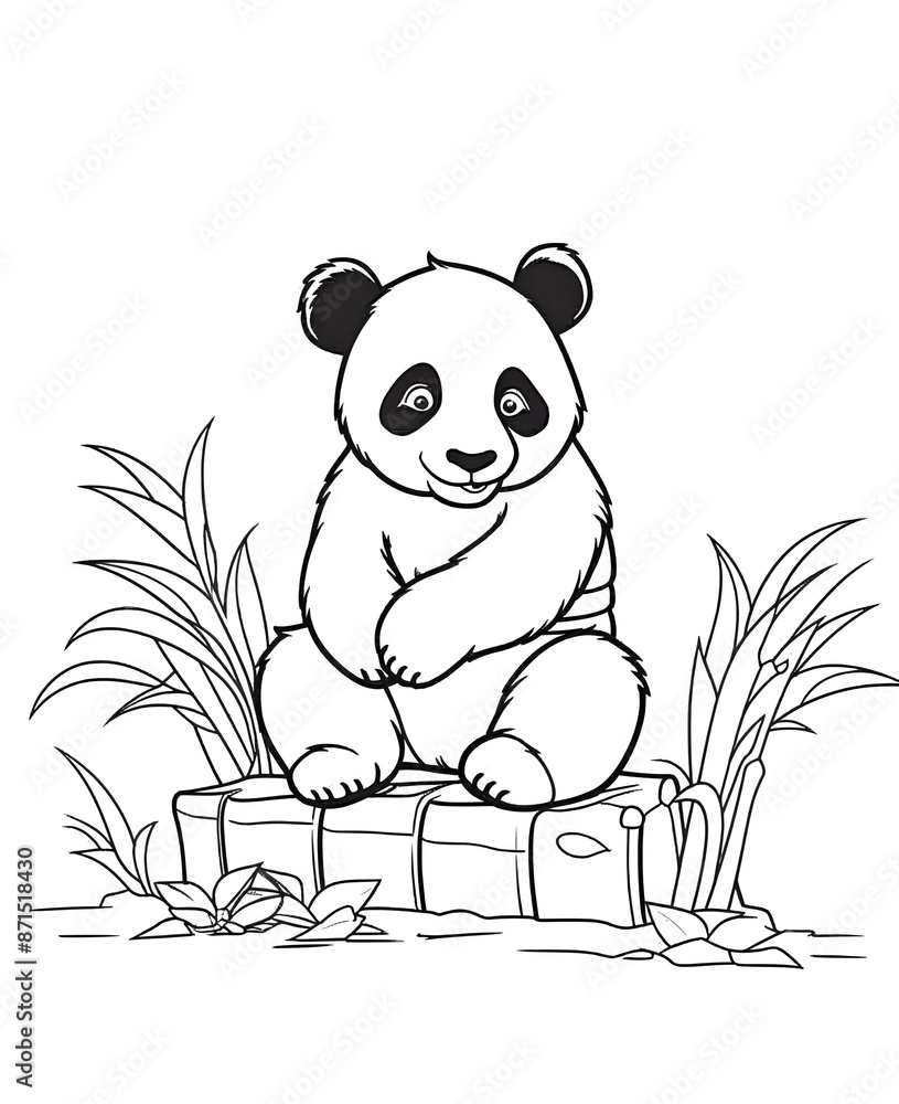 Cartoon of teddy bear with simple lines for children to color book ...