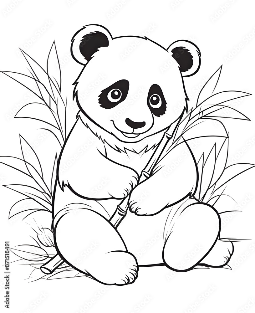 Cartoon of teddy bear with simple lines for children to color book ...