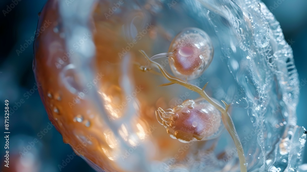 Microscopic Close up View of Early Human Embryo Development and Cell ...