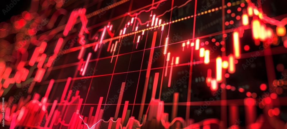 Economic crisis - a chart of major stock market quotes showing the ...