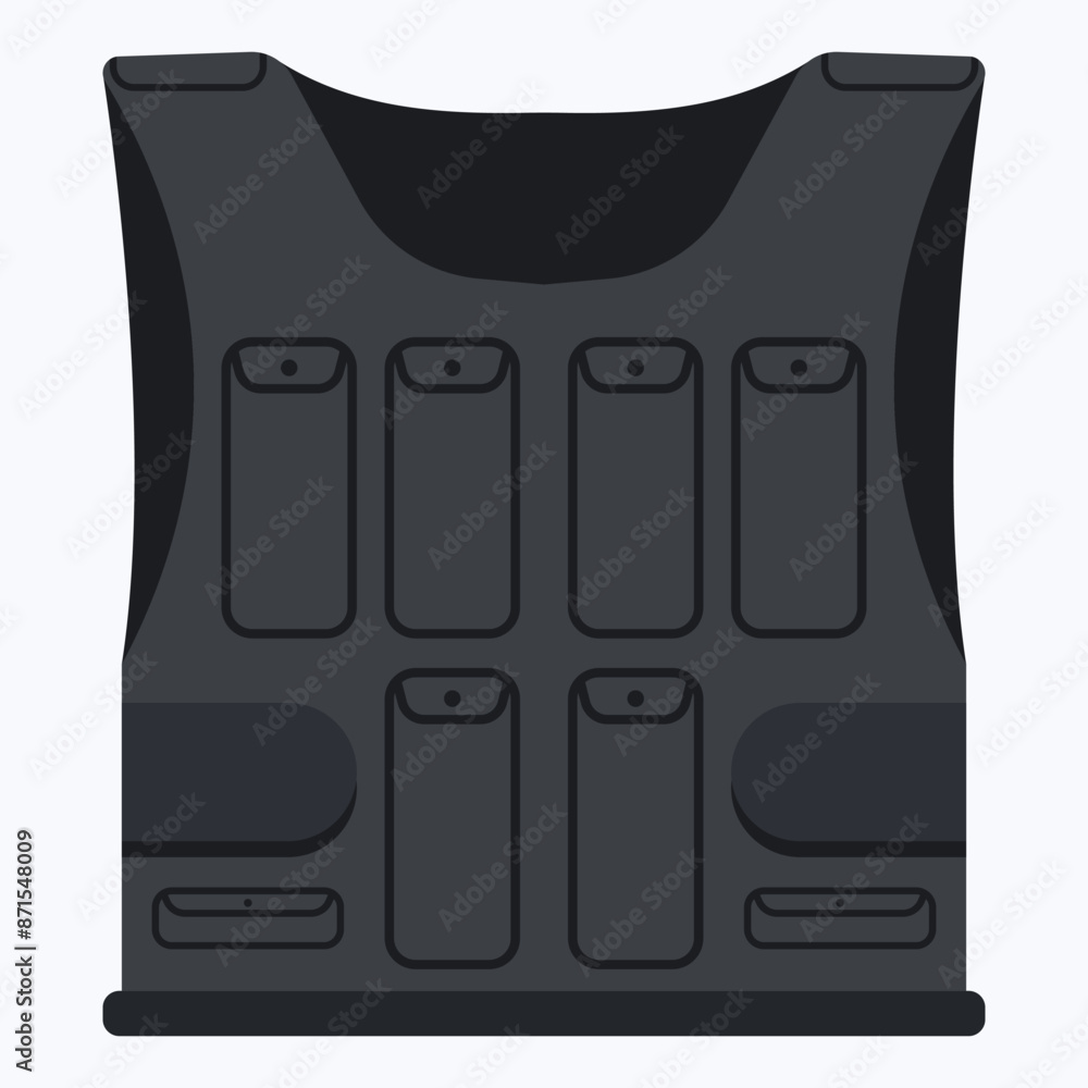Weighted vest for men vector cartoon illustration isolated on a white ...