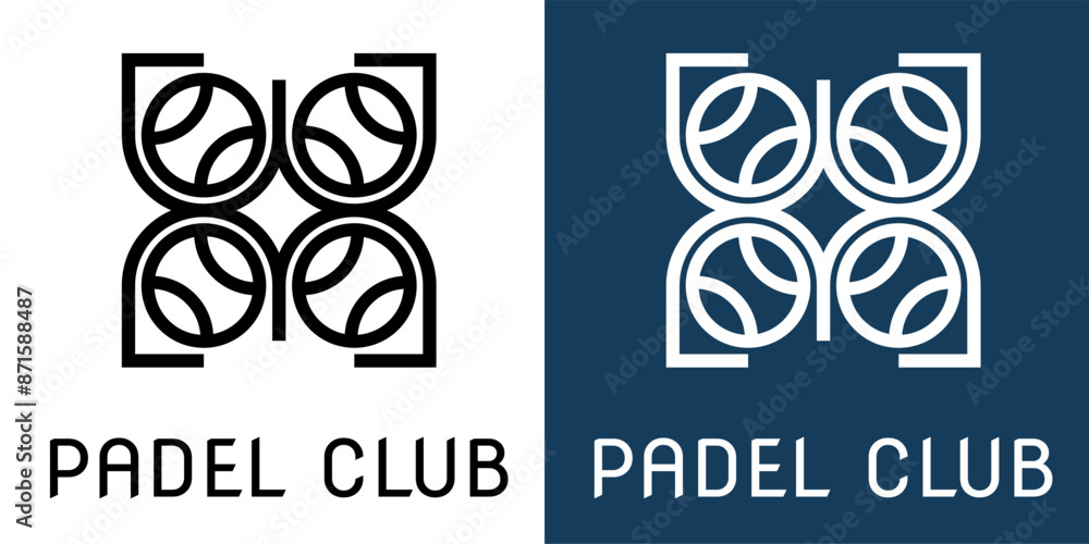 design vector padel tennis logo with transparent background Stock ...