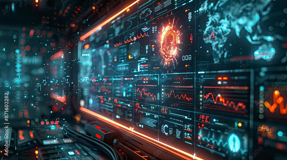 A striking image of a high-tech patient monitoring system, capturing ...