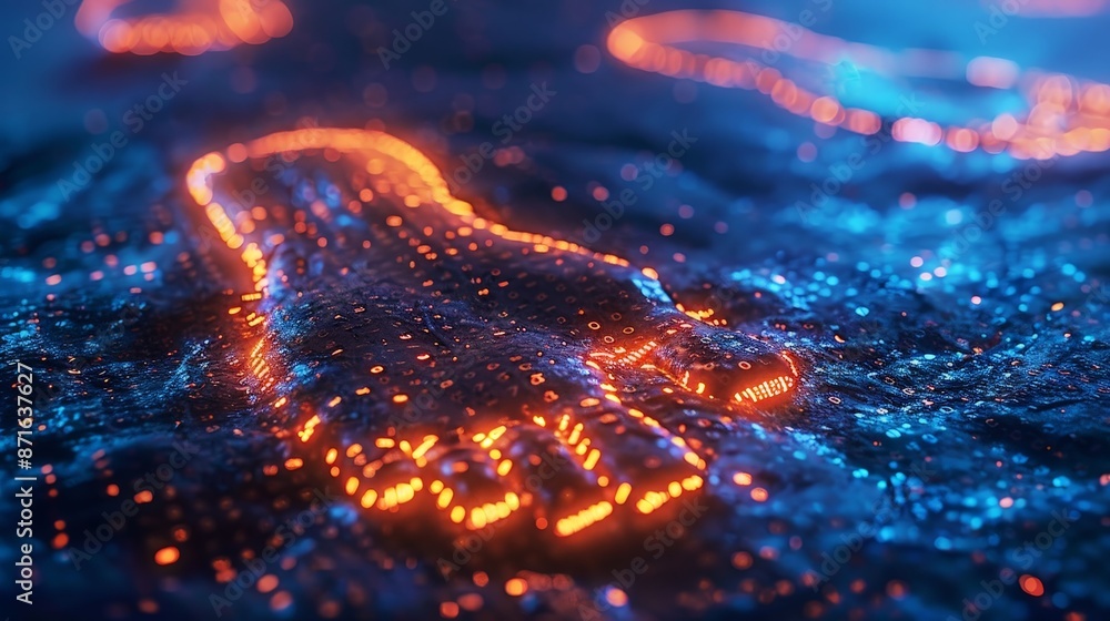 Cybersecurity Digital Footprints Made Of Binary Code Highlighting The Importance Of