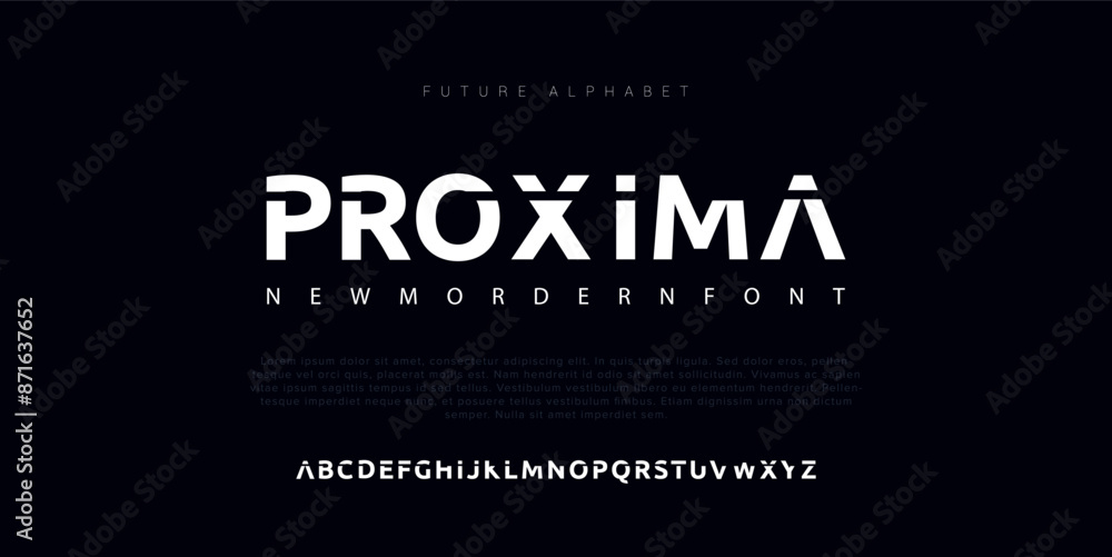 Proxima Creative modern alphabet. Dropped stunning font, type for ...