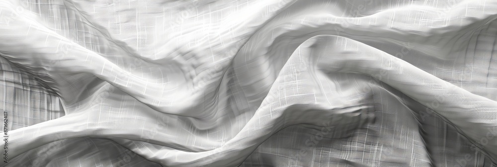 ภาพประกอบสต็อก Transparent white linen textile texture overlay on top ...