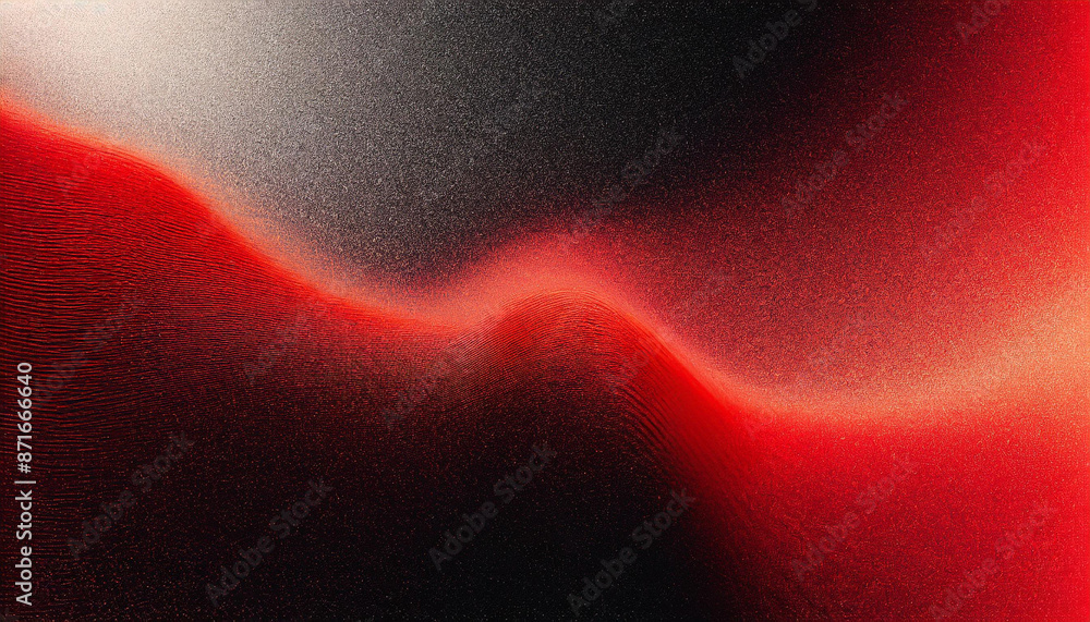 abstract cinematic red black background soft wave, grunge vintage noise ...