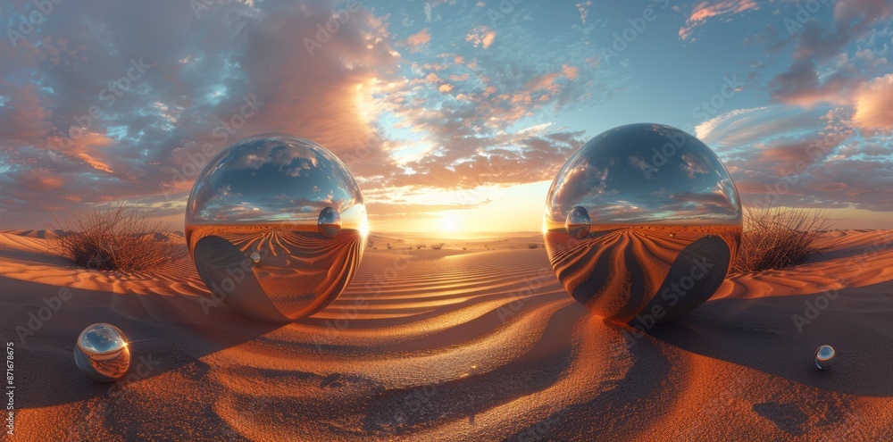 360-degree panoramic environment map of a glowing red futuristic ...