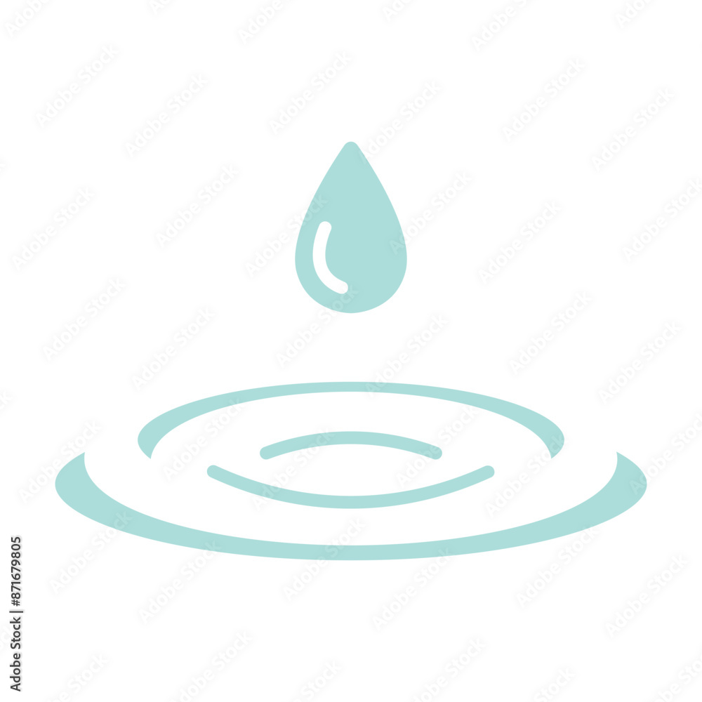 Water droplet line icon. Hydration, liquid, drop, ripple, splash, aqua ...