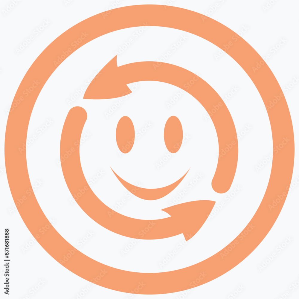 vector illustration of an isolated circular arrow in the form of a ...