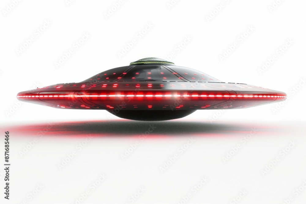 The realistic UFO is isolated on a transparent background, stock image ...