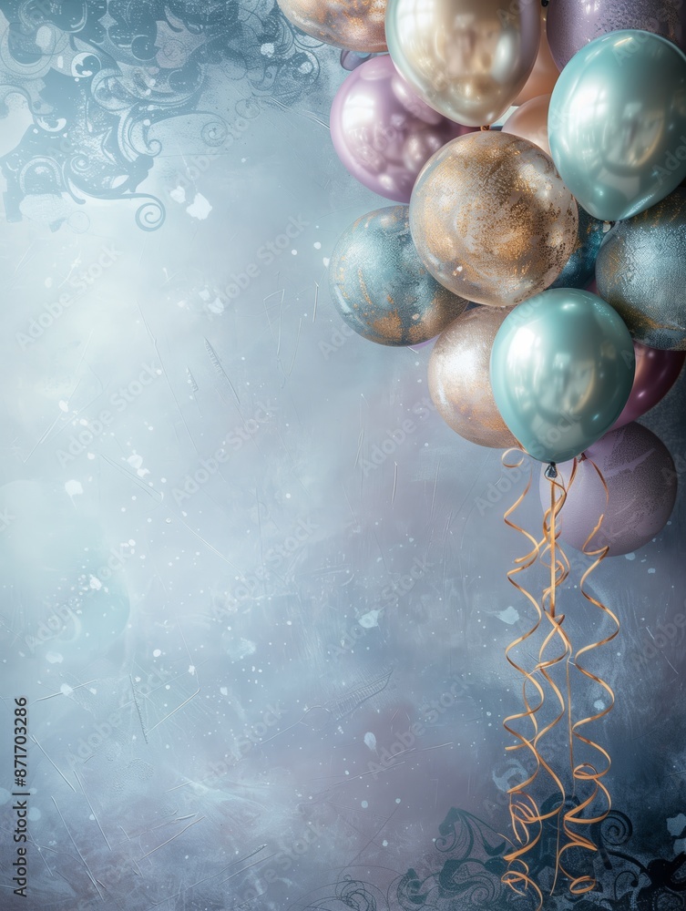 A soft gradient from light blue to lavender. Top Section: A cluster of ...
