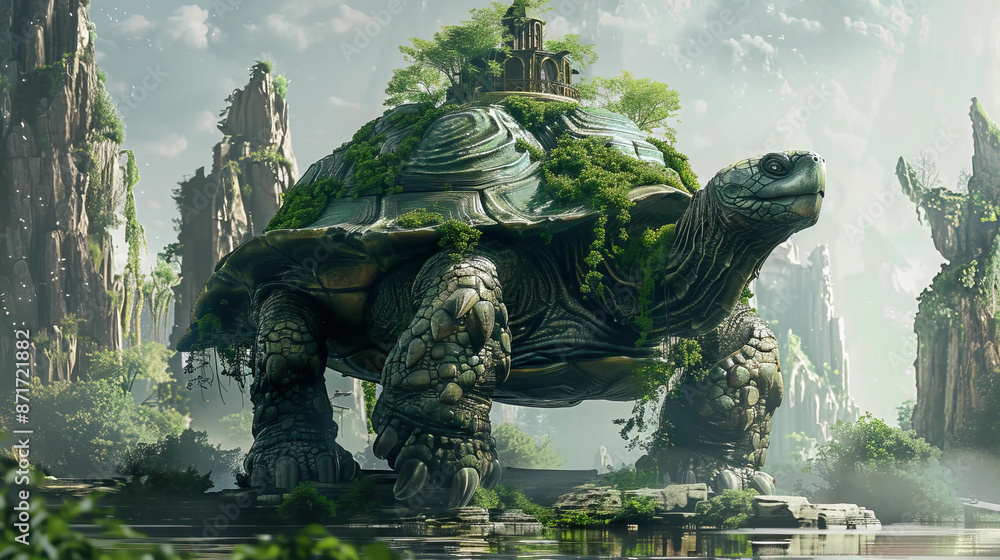 zaratan, creature, fantasy, gigantic, turtle, art Fantasy wallpaper ...