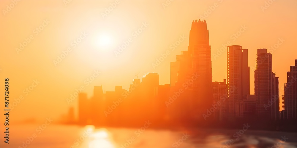 City experiences intense heatwave due to global warming and urban heat ...