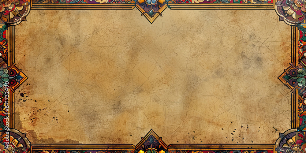 Decorative border frame pattern, backgrounds outline empty space ...