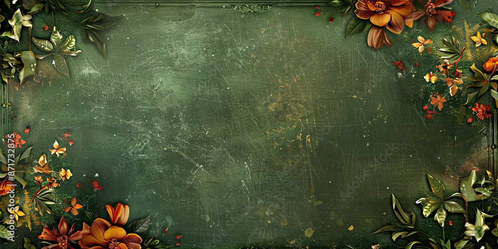 Decorative border frame pattern, backgrounds outline empty space ...