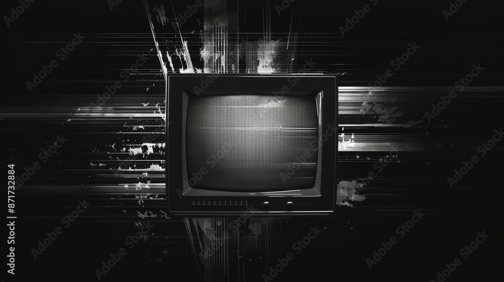 TV static VFX effect with no signal. Visual video effects stripes ...