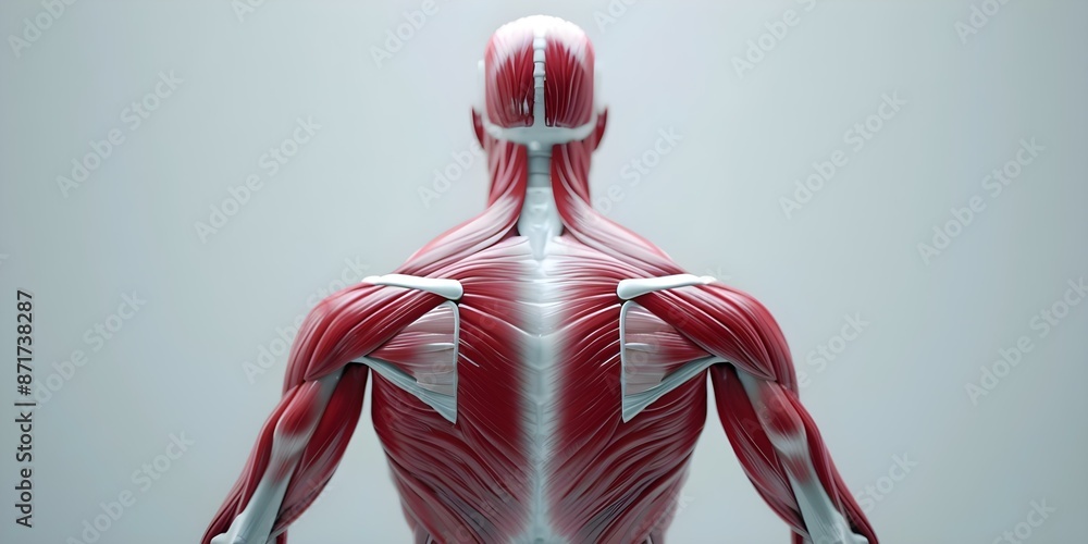 Detailed image of human muscular system. Concept Anatomy, Muscular ...