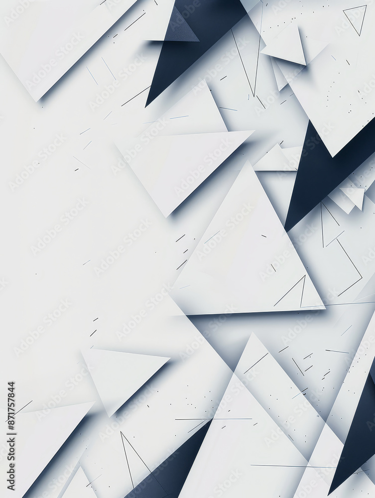 Abstract White and Black Triangles Background - An abstract background ...