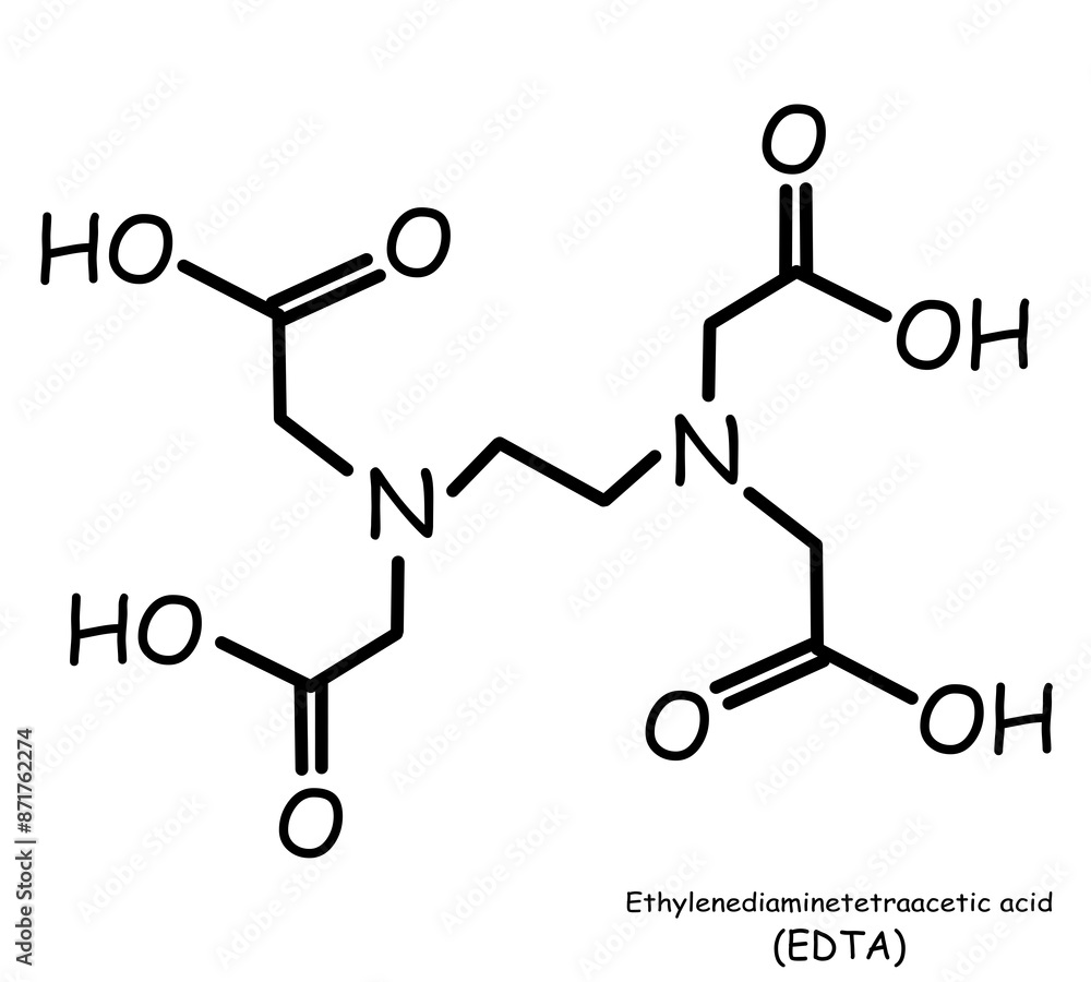 Chemical structure, compound : Ethylenediaminetetraacetic acid (EDTA ...