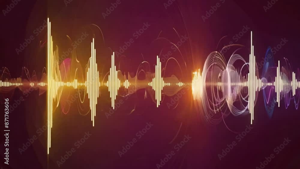 musical notes and sound waves, conveying the power and beauty of music ...