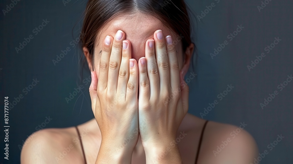 Hands covering face to depict shame and embarrassment, ashamed hands ...
