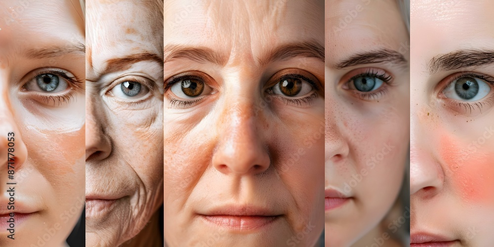 Comparison of aging skin impact on young elderly womens skincare ...