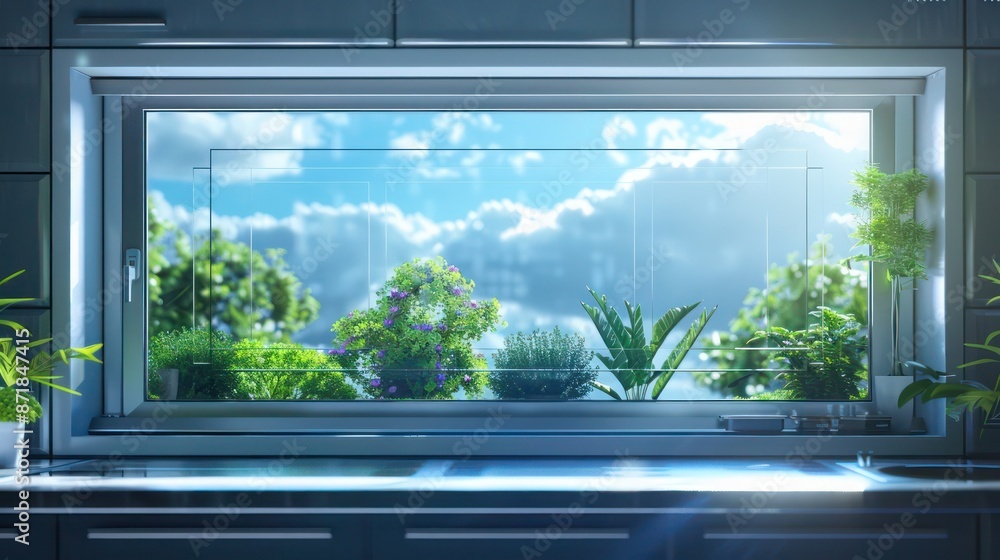 high-tech window featuring triple glazing and krypton gas fill, set in ...