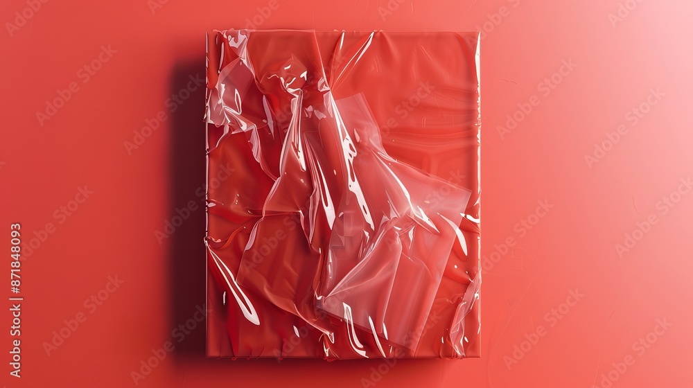 Realistic plastic wrap overlay designed for album cover art, featuring ...