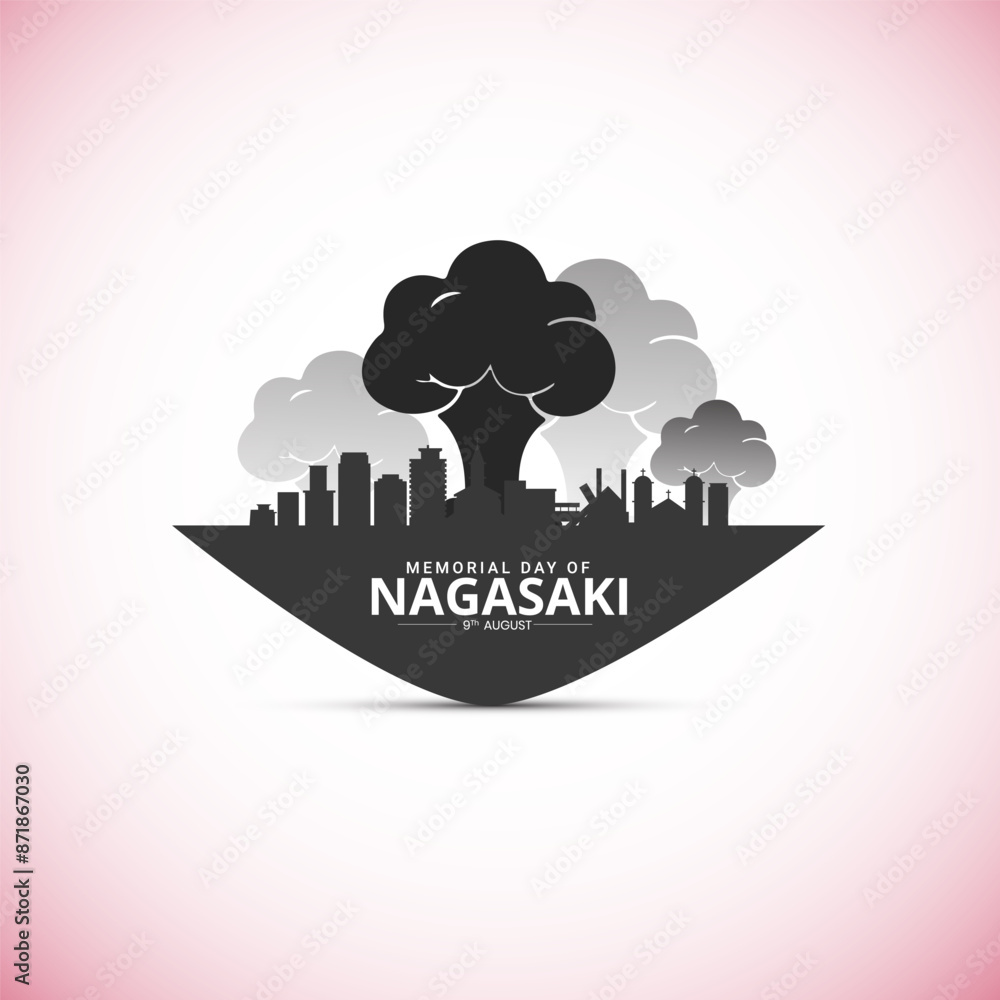Nagasaki, Japan - August 04 - 2022: Nagasaki Day Poster, Illustration ...