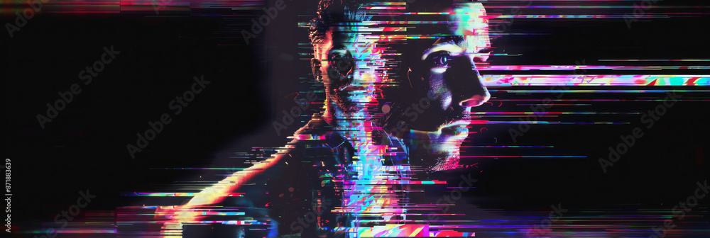 Abstract glitch background, art digital pixel noise, pixelated texture ...