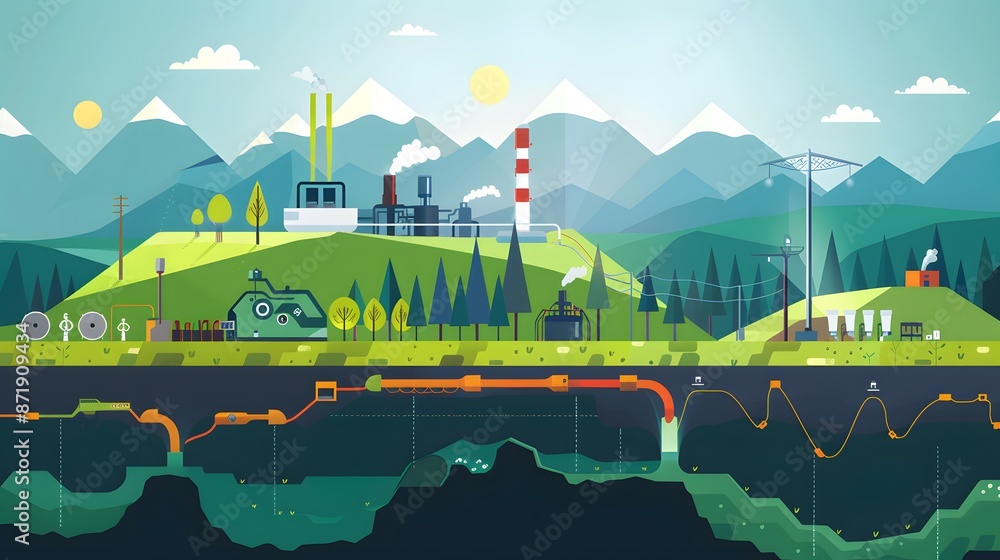Harnessing Earth's Heat: Infographic on Geothermal Energy Extraction ...